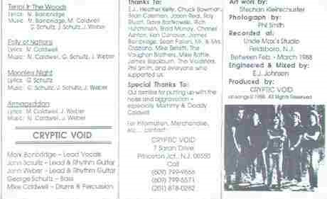 Cryptic Void (US-NJ) - Inception [Demo] (1988) [Lossless WAV] • Heavy Metal Rarities Forum