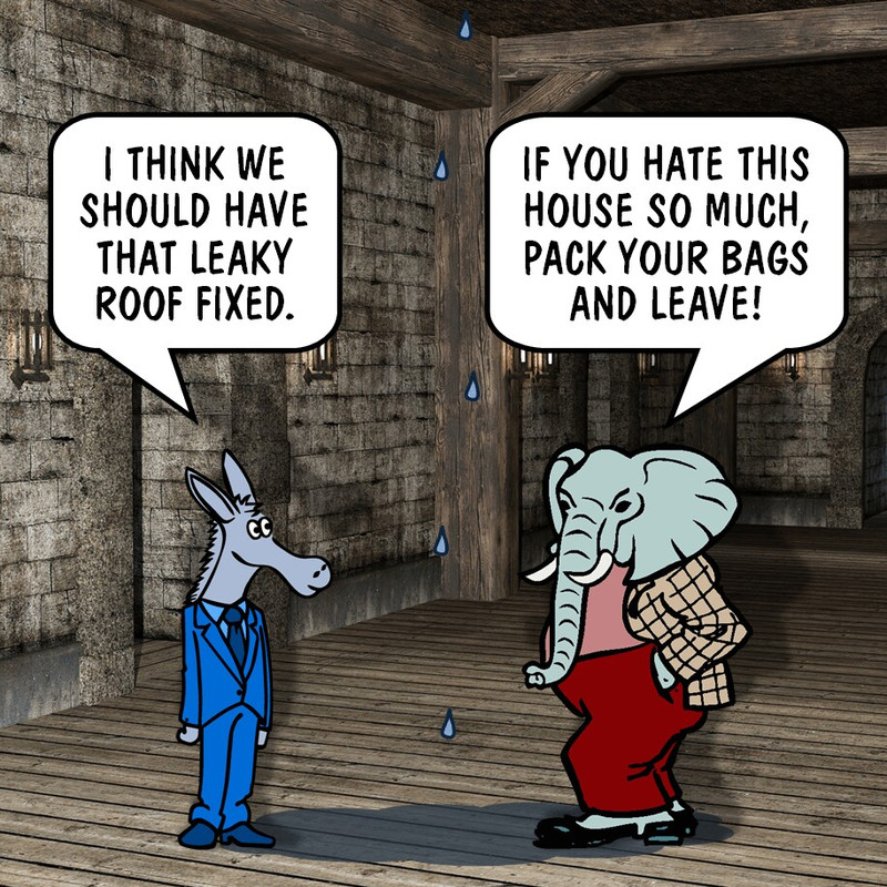 Daily Kos Leaky Roof Allegory — Postimages