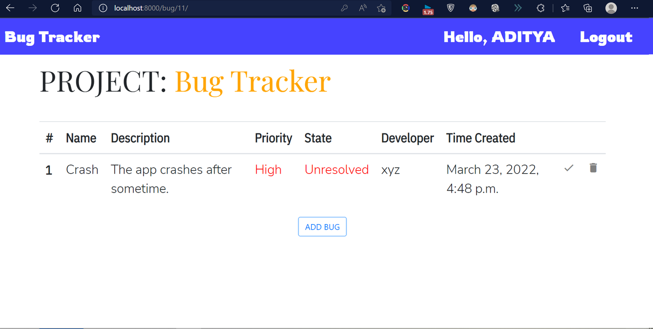 GitHub - Aditya77kushwaha/Django-BugTracker