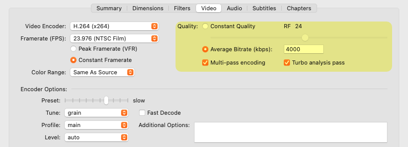HANDBRAKE ENCODING GUIDE: Explaining key settings (Speed, Quality, Bitrate, Encoder, Tuning ...