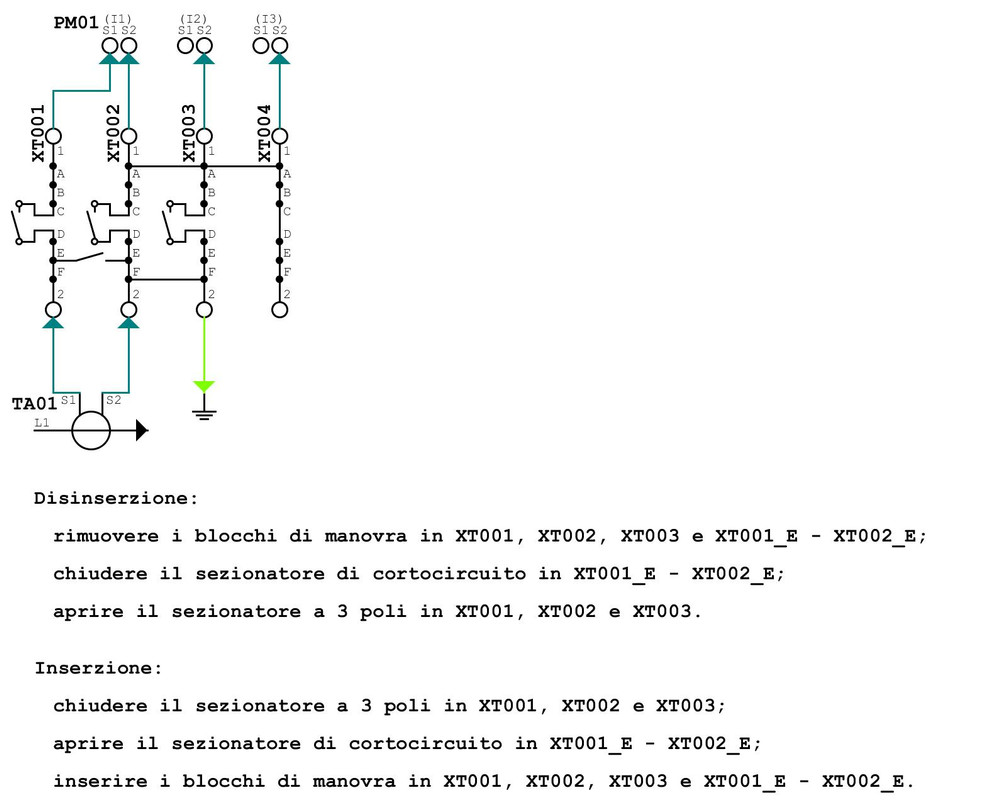 blocco cortocircuitazione TA — Postimages