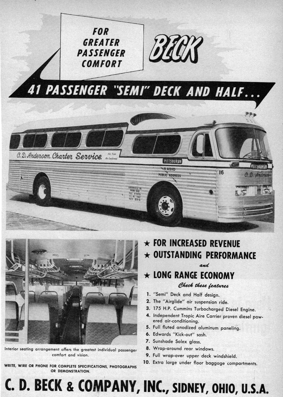Beck '56 Semi Deck and a Half Greater Passenger Comfort — Postimages