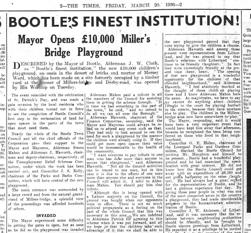 millers bridge playground - Bootle Times News