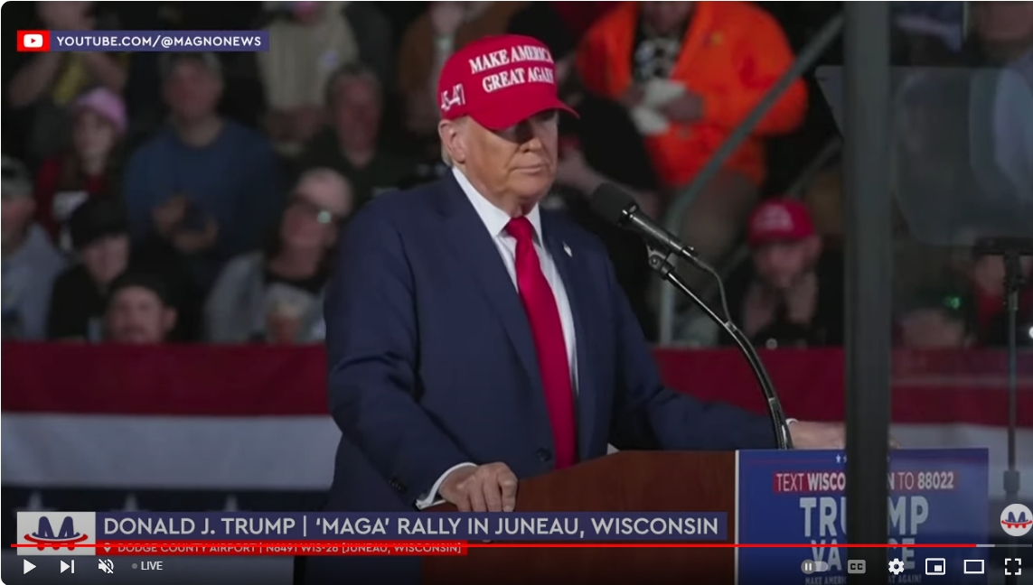 LIVE: President Trump Holds a Rally in Juneau, WI – 10/6/24 @ 3:00 PM ET