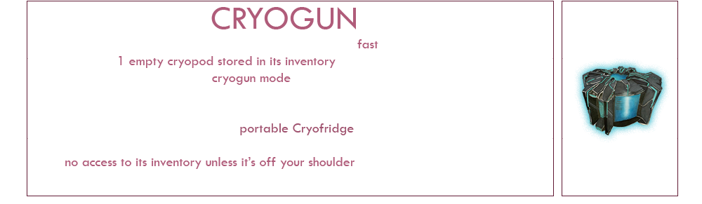 ? Darwinius cauda | Reach everything with ENHANCED WHIP & CRYOGUN/CRYOFRIDGE - Creature ...