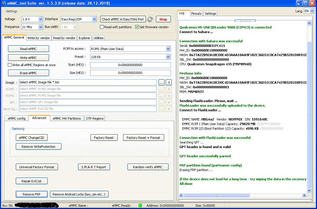 Post here succesfull operations with Qualcomm HS-USB QDLoader 9008 port ...