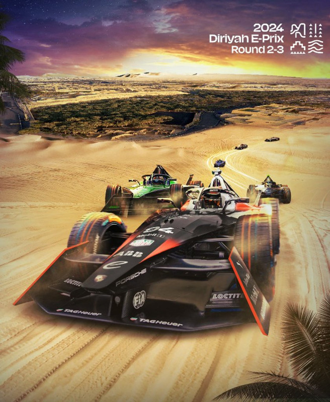 Racing between sand and walls! | Formula E Diriyah e-Prix 2024 (X2 ...
