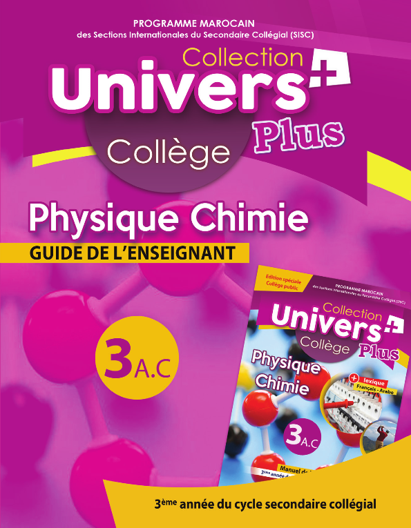 Guide de l'enseignant - Univers plus - Physique Chimie (1AC et 2AC et ...