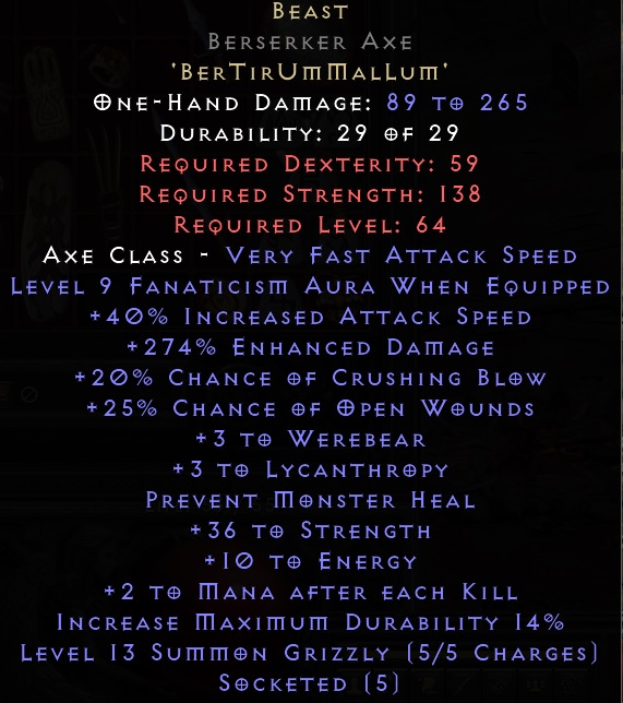 Budget Beast Ba =- Good Stats - Topic - d2jsp