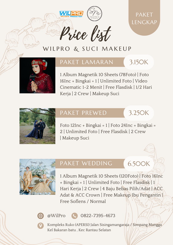 Pricelist Wil Pro & Suci Makeup — Postimages