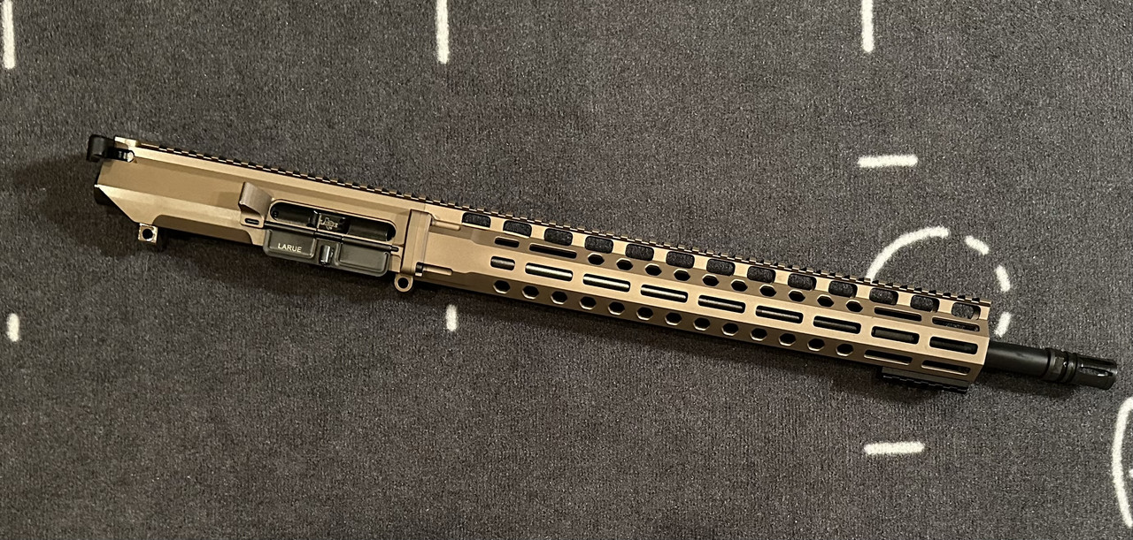 LaRue Tactical .308 Match Grade AR-10 Complete Upper - FDE Anodized - 18" - AR15.COM