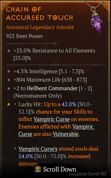 3x Hellbent Commander Necro Amulet For Sale - Topic - d2jsp