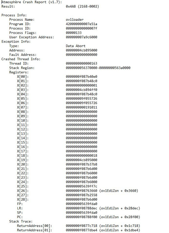 EdiZon overlay menu keeps causing Atmosphere to crash : r/SwitchPirates
