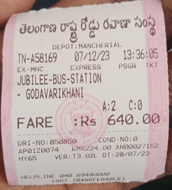 BUS TICKET TO GODAVARIKHANI — Postimages