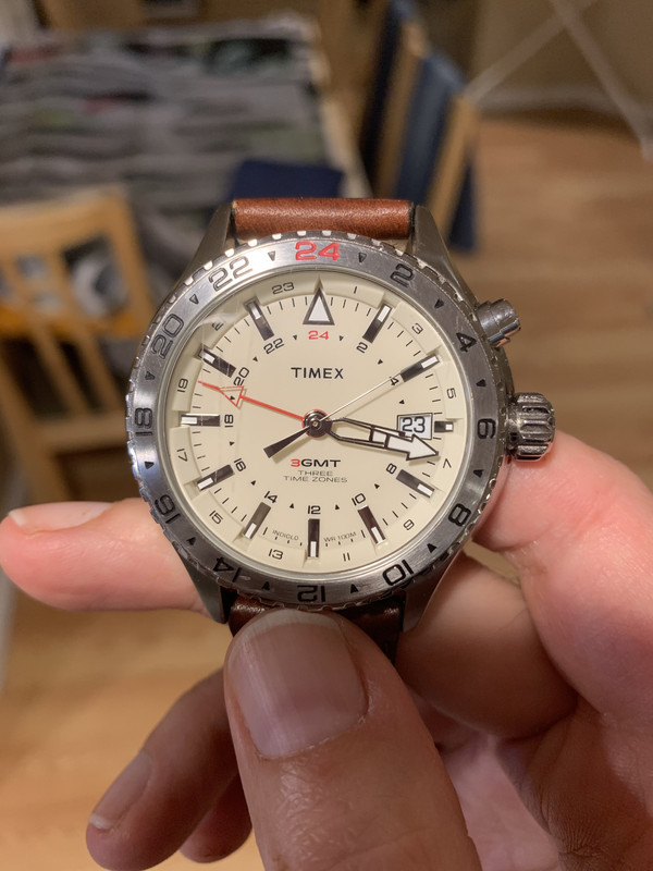 FSO Timex 3GMT - cream dial | WatchUSeek Watch Forums
