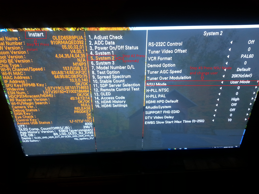 LG B9 Service menu — Postimages