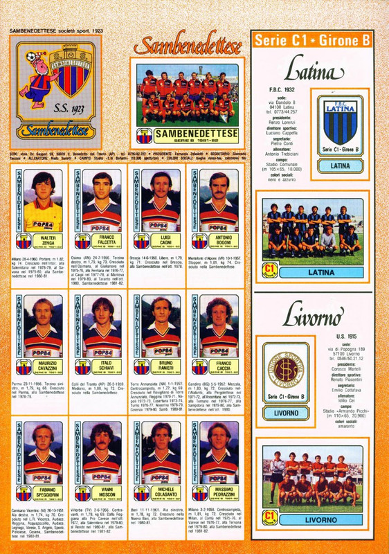 Calciatori 1981 1982 Panini 55 — Postimages