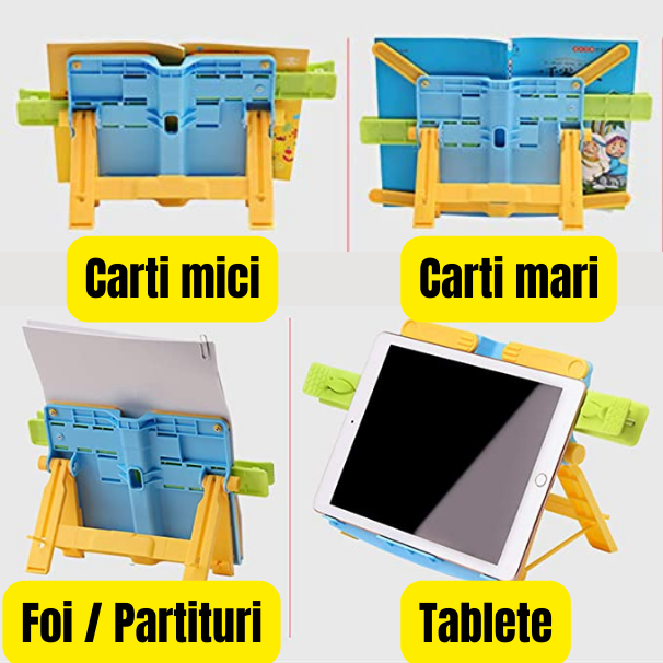 Suport Manuale Scolare, Teme cu Spatele Drept, Albastru - eMAG.ro