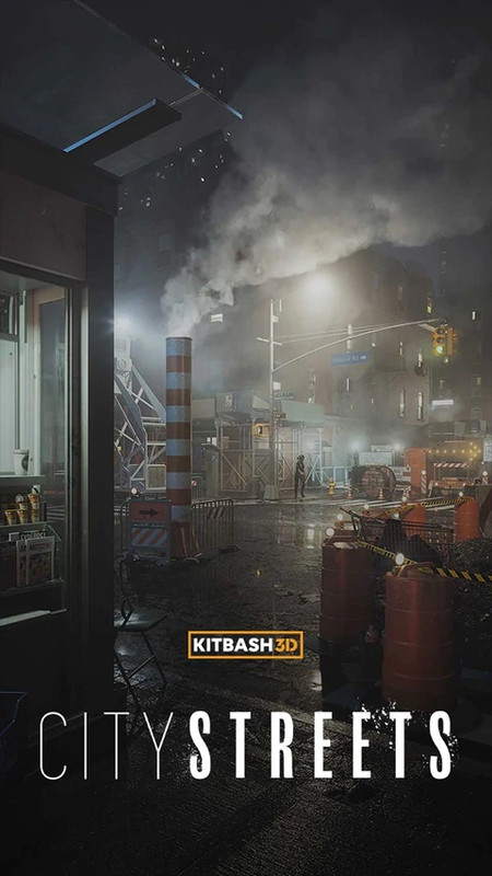 Kitbash3D - City Streets 2025 - Free Daz 3D Models