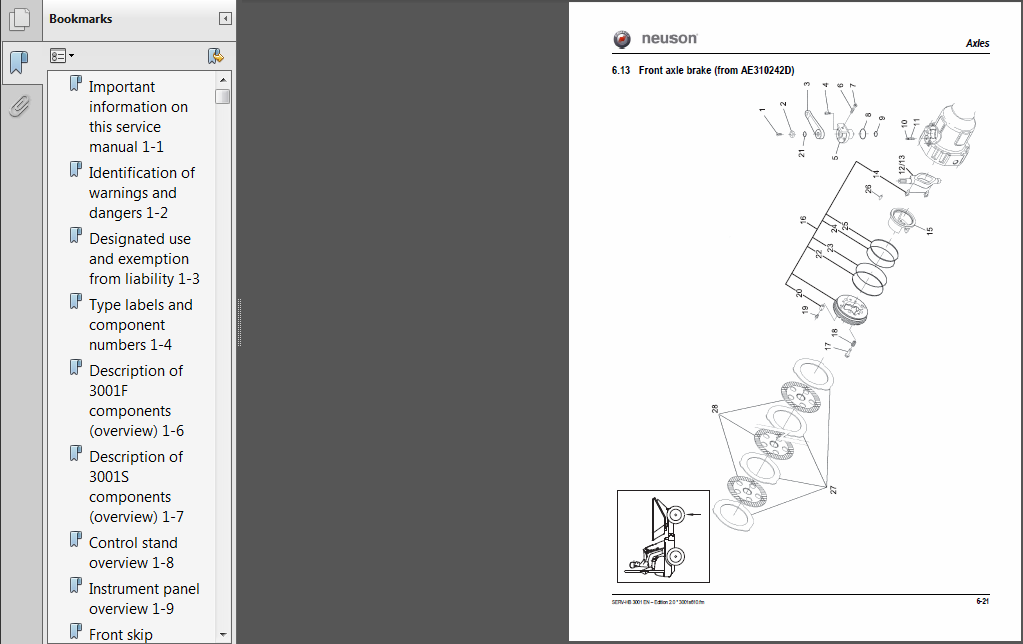 Neuson Dumper (1001-3001) Service Manual [PDF]