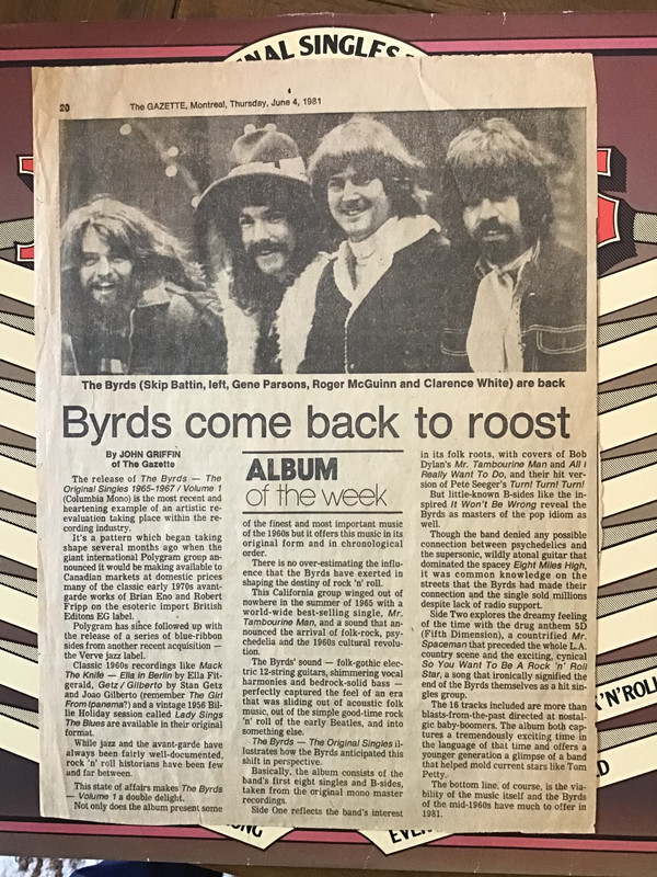Byrds Original Singles Volumes 1 & 2 | Steve Hoffman Music Forums