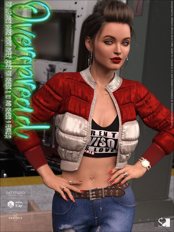 (ALL FILLED) DForce Short Puffer Jacket For G8-8.1F And G9 - Free Daz 3D Models