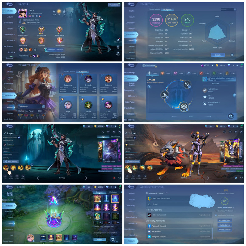 Buy 92 HEROES + EMBLEM MAX + 92 SKINS + EPIC ROGER, IRITHEL + SPECIAL ...