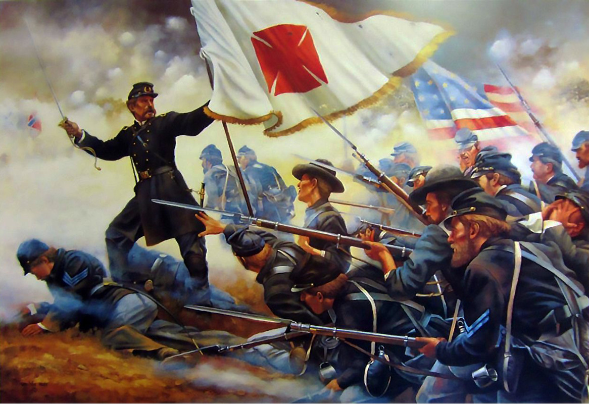 Civil americana, Petersburg, Alma de Leon,el coronel chamberlain en el ...