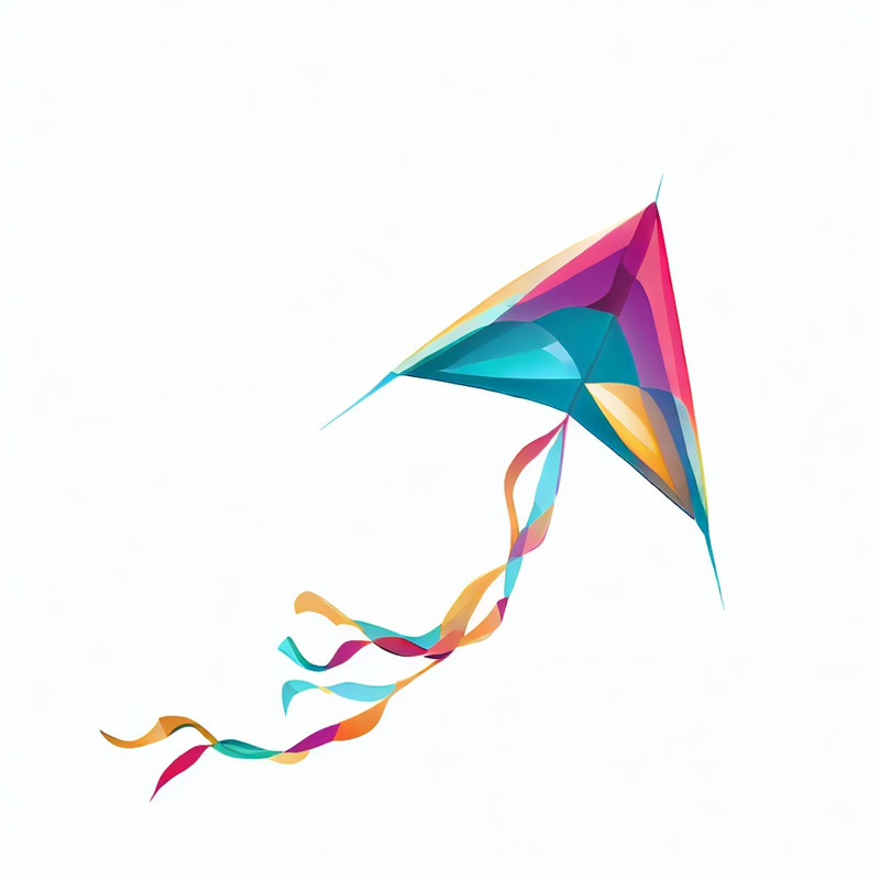 a flying kite vector image — Postimages