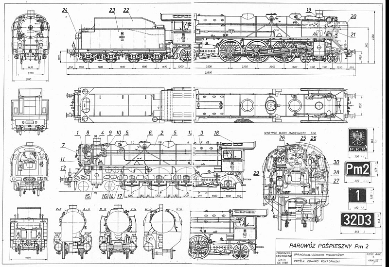 Polish Steam Locomotive Pm36-1