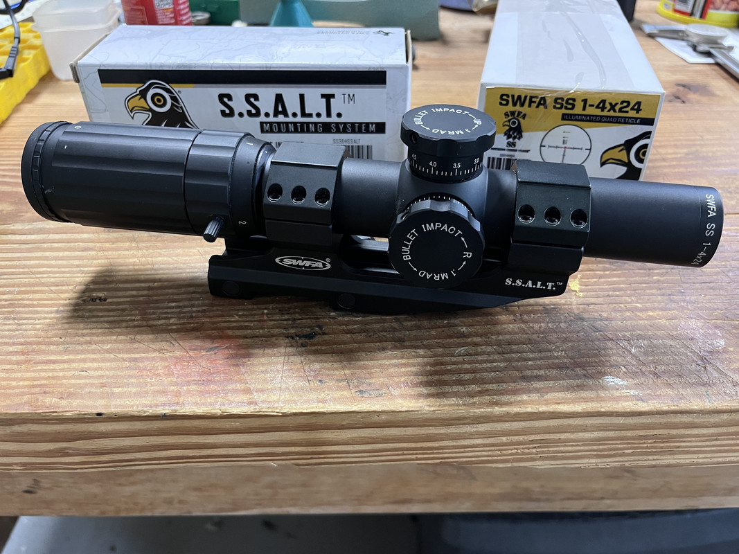 WTS - SWFA SS 1-4x24 Scope with mount - 24hourcampfire