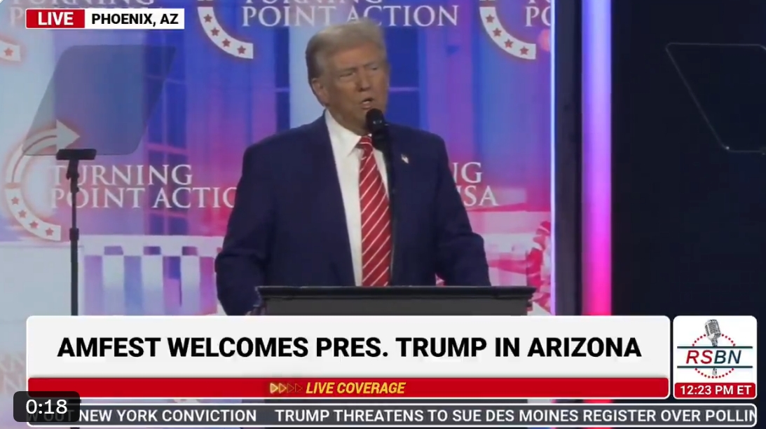 LIVE: President Donald J. Trump Keynotes TPUSA’s AmFest 2024 Conference ...