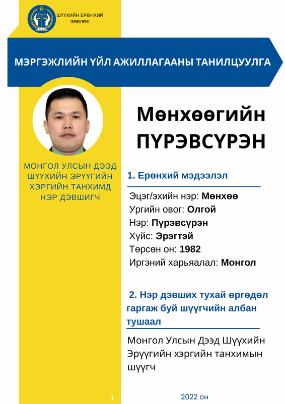 ШҮҮХИЙН ЕРӨНХИЙ ЗӨВЛӨЛ