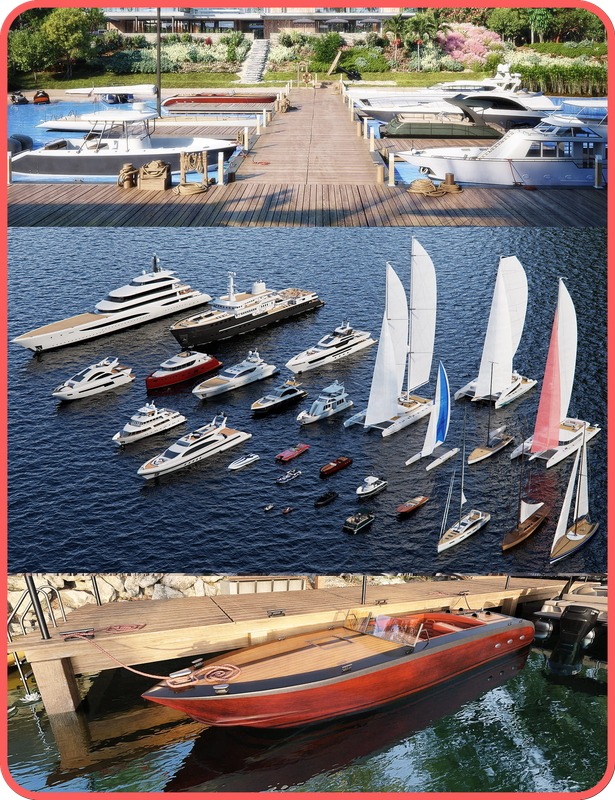 Evermotion - Archmodels Vol. 241 (Modern Boats) 2025 - Free Daz 3D Models