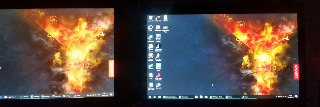 [help] Laptop monitor on the left has wrong colors even after ...