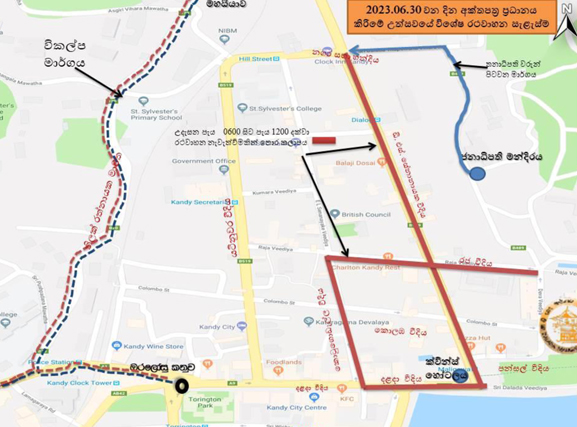 Special traffic plan in place in Kandy tomorrow
