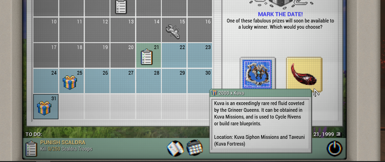 The Calendar system has bugged challenges, and some rewards useless ...