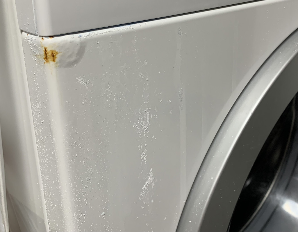 there is rust starting on the exterior of my washing machine. how do i ...