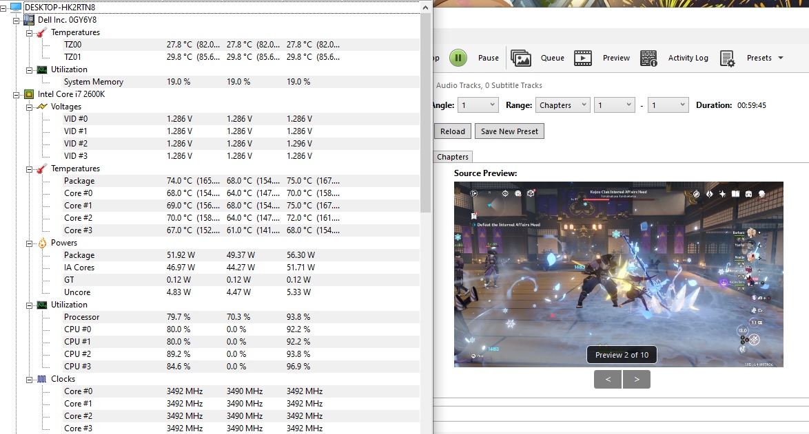 [SOLVED] - cpu reaches 75 degrees when encoding with Handbrake | Tom's ...