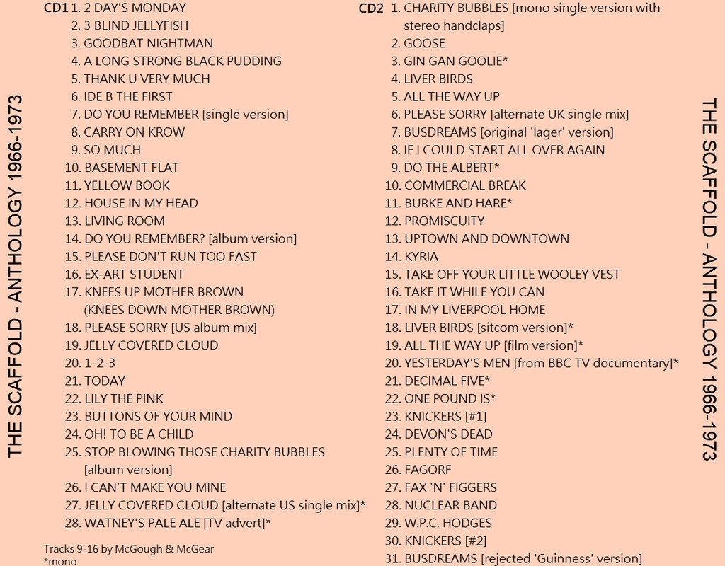 The Scaffold "A Box of Scaffold" 5CD/1DVD box set - April 25, 2025 ...