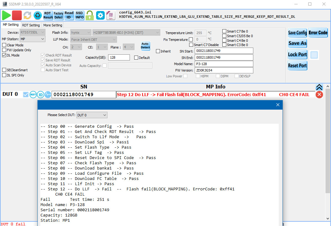 RTS5735 (RM1135) + Hynix 3dv6-128L (H25BFT8A1B5R)