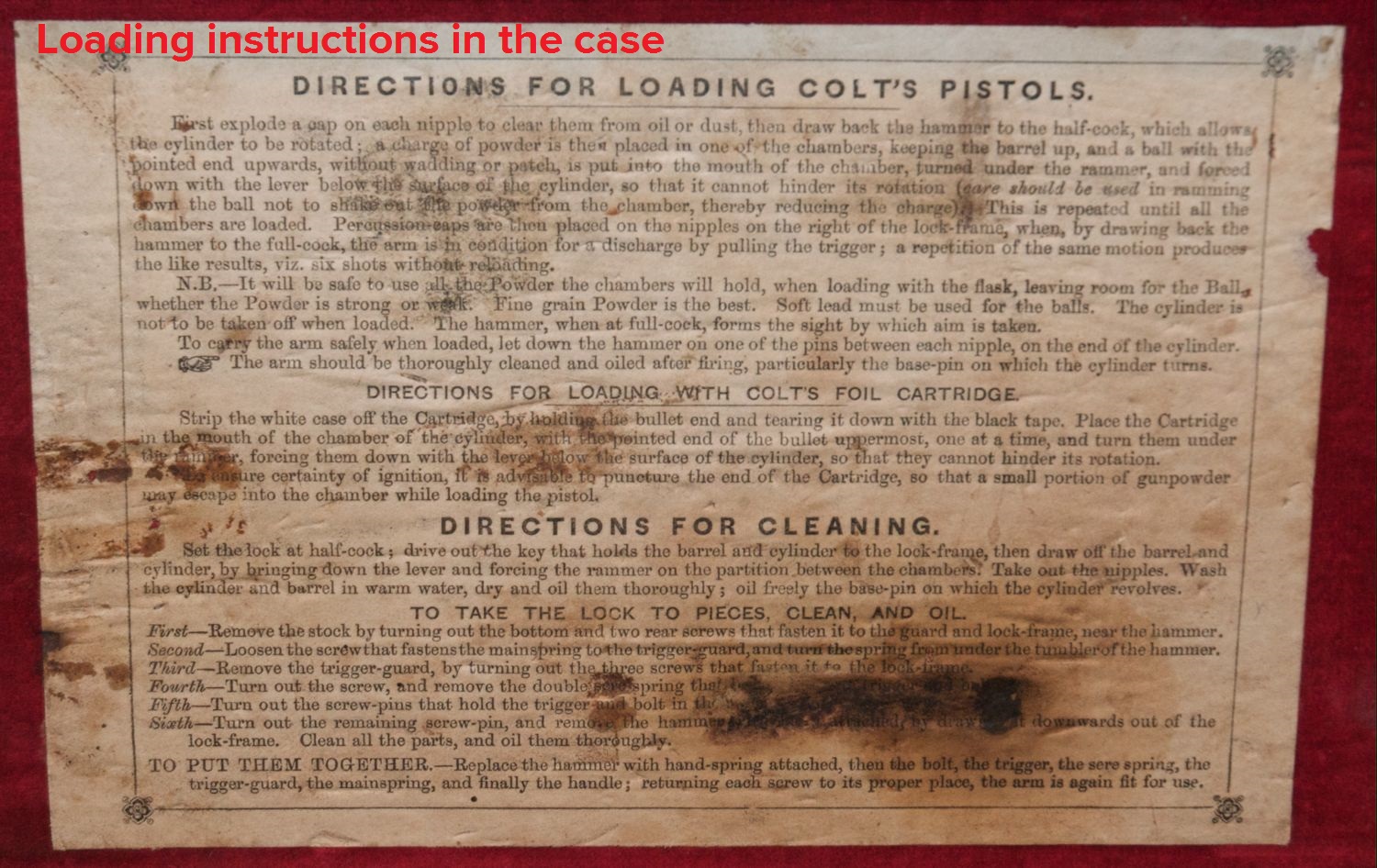 11 The loading instructions on the inside of the case cover — Postimages