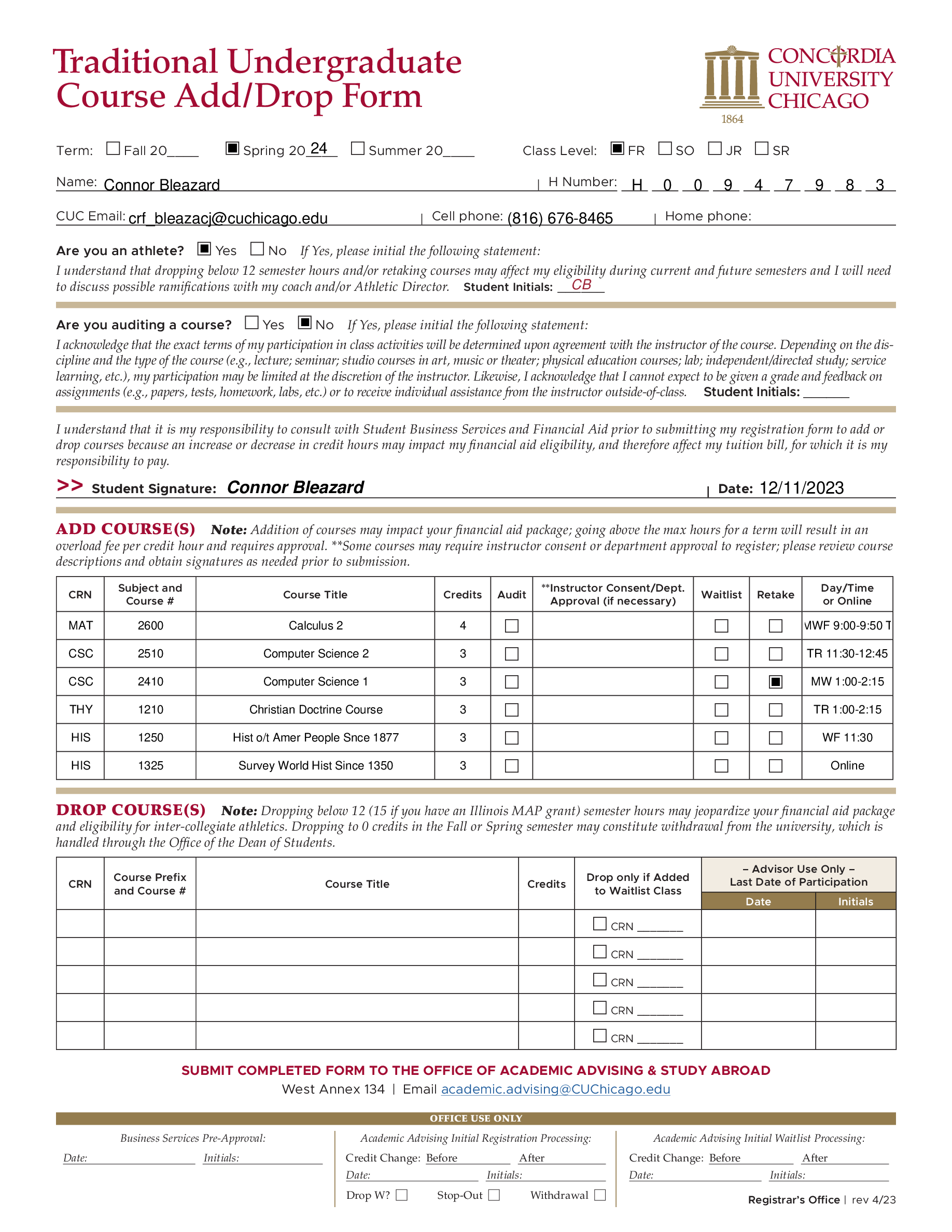 undergrad add drop — Postimages