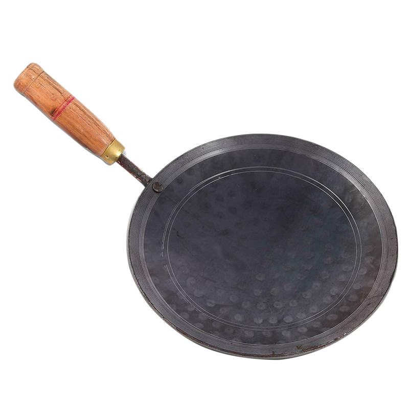 Iron Tawa With Wood Handle Roti Chapati Cooking Utensil Kicthen Tool ...