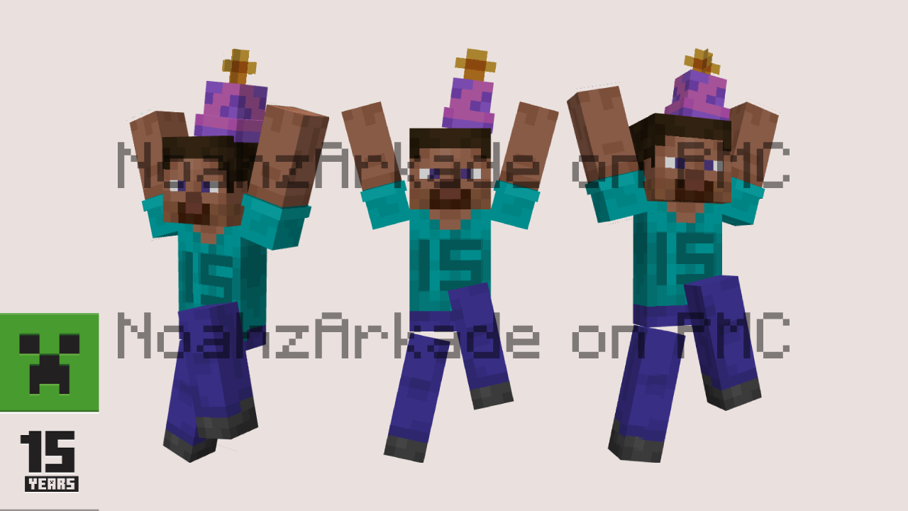 Minecraft 15th anniversary Steve render