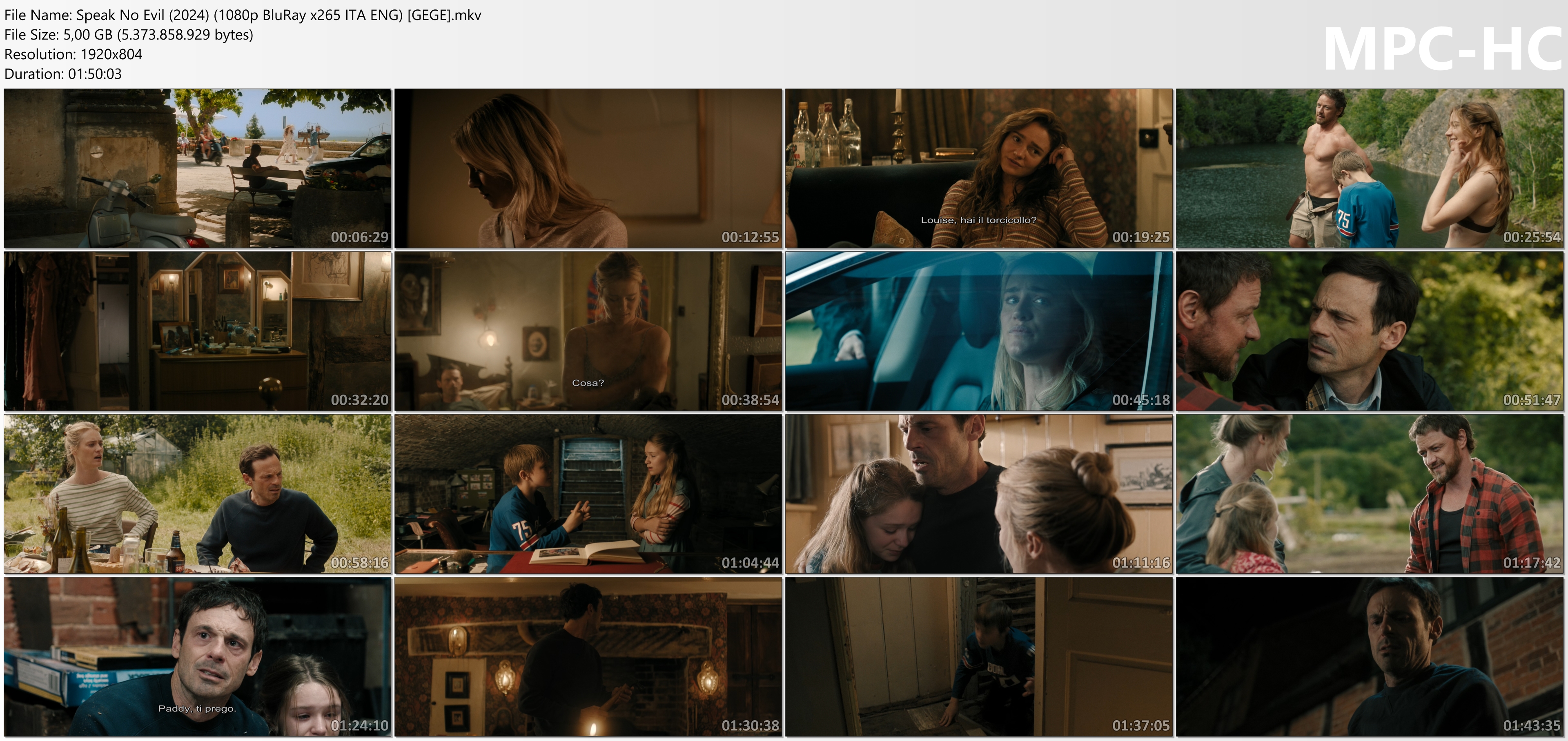 Speak No Evil - Non Parlare Con Gli Sconosciuti (2024) (1080p x265 ITA ...