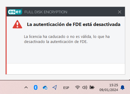 License disabled after updating Full Disk Encryption FDE - Encryption - ESET Security Forum