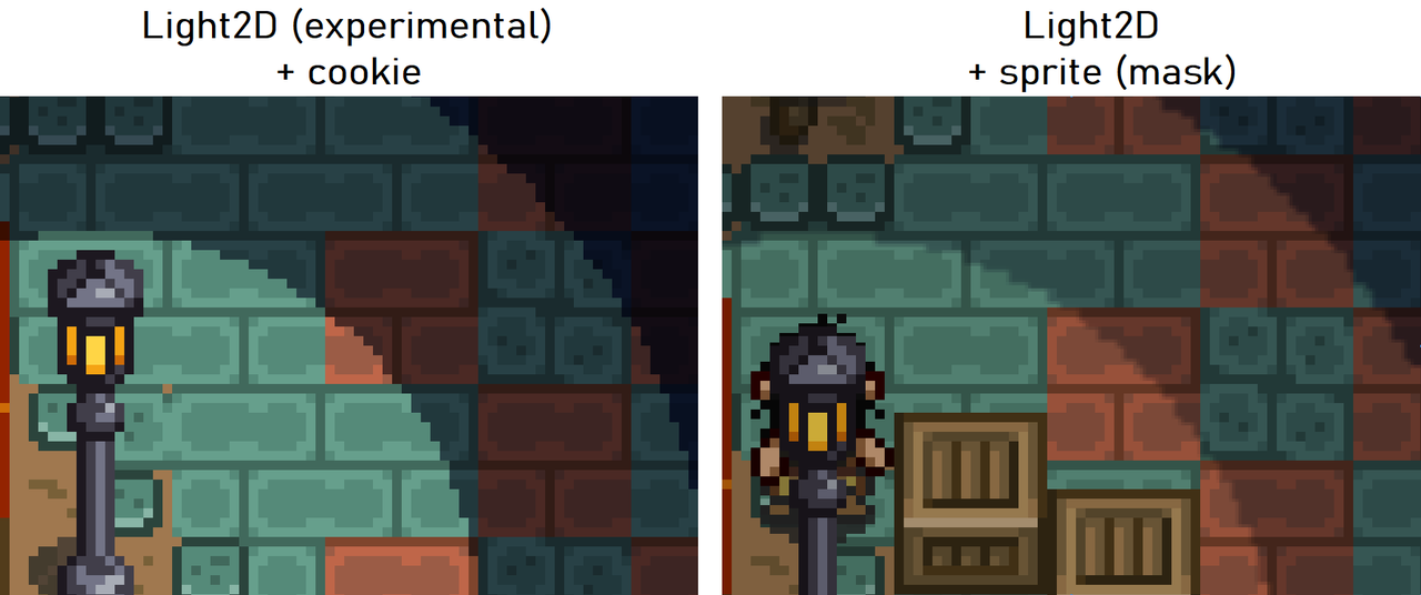 Light2D with sprite missing Point (no filter) support, compared to ...