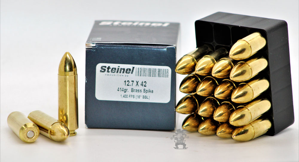 STEINEL 12.7x42mm for use in .50 Beowulf Rifles 414 Gr BRASS SPIKE 20 ...