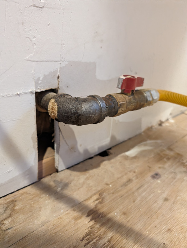 gas - What to use to fill pipe gap behind cooking stove - Home ...
